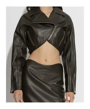 Alaïa Long-sleeved Leather Jacket