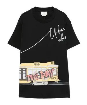 Fendi Graphic-print T-shirt - Black