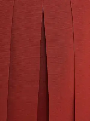 Alaïa Pleated Midi Skirt With Slit