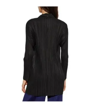PLEATS PLEASE BY ISSEY MIYAKE Chevron Pleated Long Cardigan