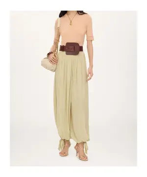 Chloé Ribbed Elbow-sleeve Knitted Sweater - Soft Peach