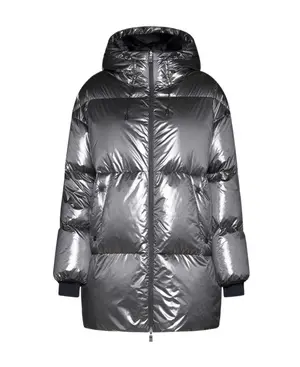 Herno High-shine Puffer Coat - Gray