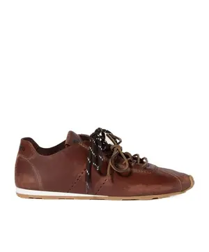 Miu Miu Plume Leather Sneakers - Brown