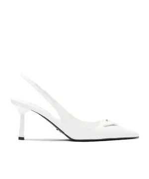 Prada Pointed-toe Slingback Pumps - White