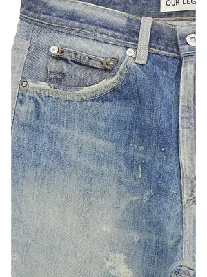 Our Legacy Printed Wide Leg Denim Trousers