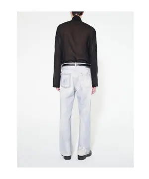Our Legacy Printed Wide Leg Denim Trousers
