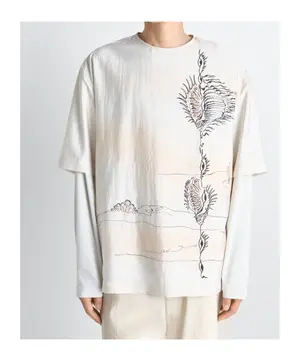 LEMAIRE Button Printed T-shirt