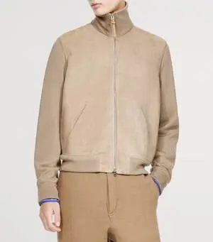 TOM FORD Virgin Wool Zip-up Sweater With Suede Panels