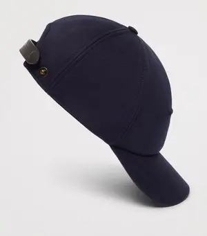 TOM FORD Cashmere Baseball Cap With Embroidered Logo - Blue