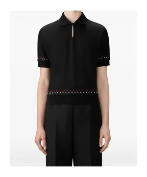 Thom Browne Snowflake-embroidery Polo Top