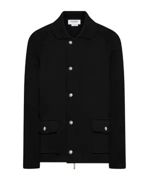 Thom Browne Zip-fastening Flap-pockets Shirt Jacket - Black