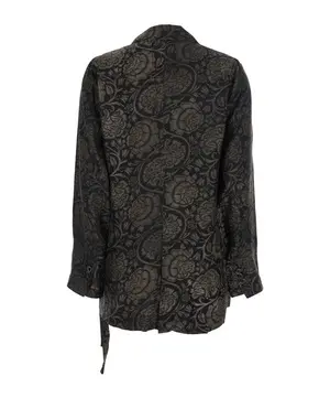 UMA WANG Long-sleeved Printed Jacket With Side Ties