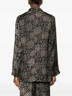 UMA WANG Long-sleeved Printed Jacket With Side Ties