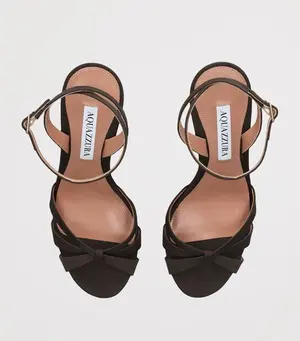 AQUAZZURA Tati Slingback Wedge Sandals 85 - Brown