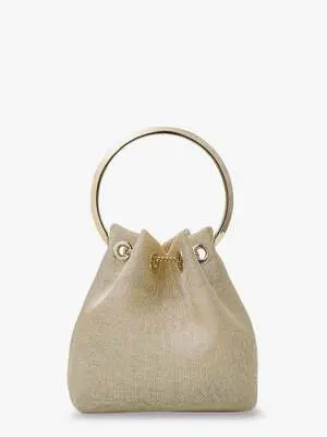 JIMMY CHOO Bon Bon Metallic Mesh Bucket Bag