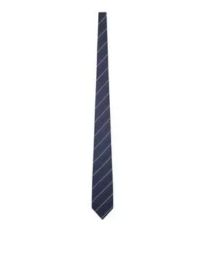 TOM FORD Silk Tie With Geometric Pattern - Blue
