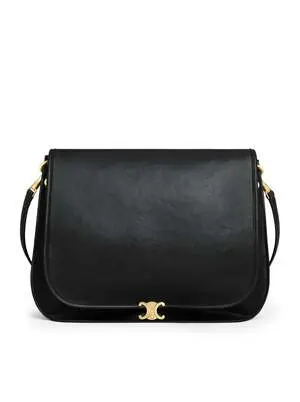 Celine Triomphe Soft Saddlebag In Soft Polished Calfskin