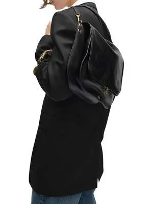 Celine Triomphe Soft Saddlebag In Soft Polished Calfskin