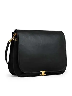 Celine Triomphe Soft Saddlebag In Soft Polished Calfskin