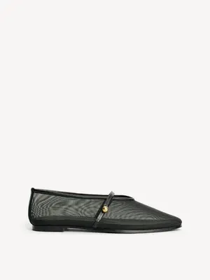 BY MALENE BIRGER Ayda Mesh Ballerinas - Black