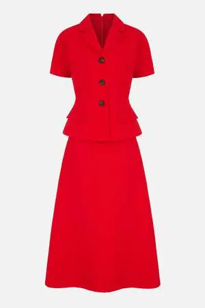 EMILIA WICKSTEAD Alexina Dress In Single Wool Crepe