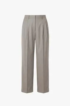 Victoria Beckham Pleated Wide-leg Wool And Mohair Blend Trousers