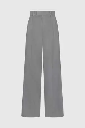 Victoria Beckham VICTORIA BECKHAM Wool & Mohair Blend Trousers Light Grey
