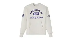 OVO X Nfl Baltimore Ravens Crewneck Sweatshirt - Gray