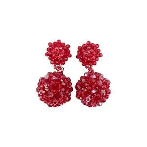 Fairchild Baldwin Orb Earrings Ruby - Red