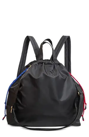 Clare V. Convertible Nylon Backpack, Tote, And Shoulder Bag - Black