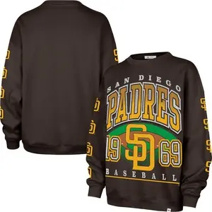 '47 San Diego Padres Trendy Team Go Big Oversized Sweatshirt - Brown