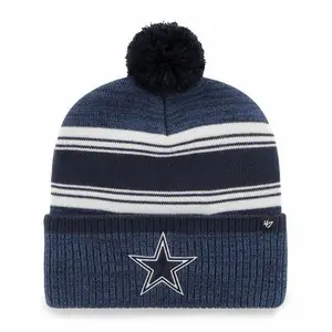 '47 Dallas Cowboys Fadeout Cuffed Knit Hat With Pom - Navy