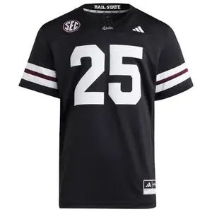Adidas Mississippi State Bulldogs #25 Premier Strategy Jersey By - Black