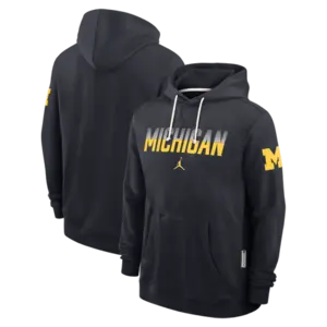 JORDAN BRAND Michigan Wolverines 2026 Sideline Standard Issue Dri-fit Hoodie - Navy