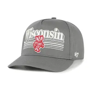 '47 Wisconsin Badgers Script Fade Hitch Adjustable Hat - Gray