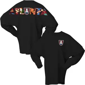 SPIRIT JERSEY Atlanta Dream Oversized Preppy City Long Sleeve T-shirt - Black