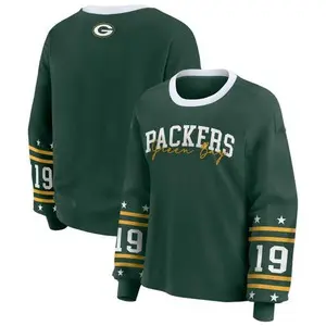 WEAR BY ERIN ANDREWS Bay Packers Sport Long-sleeve T-shirt - Green