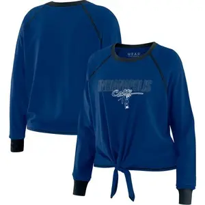 WEAR BY ERIN ANDREWS Indianapolis Colts Tie-front Long Sleeve T-shirt - Royal