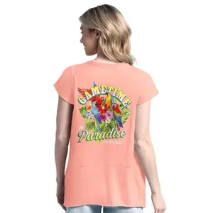 MARGARITAVILLE Miami Dolphins Gametime Is Paradise T-shirt - Pink