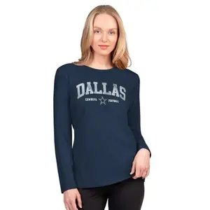 G-III 4HER BY CARL BANKS Dallas Cowboys Best Play Long Sleeve T-shirt - Navy