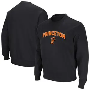 COLOSSEUM Princeton Tigers Arch & Logo Tackle Twill Pullover Sweatshirt - Black