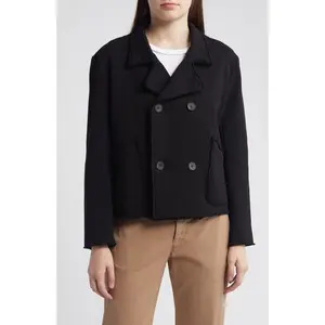 Frank & Eileen Mini Belfast Crop Knit Peacoat - Black