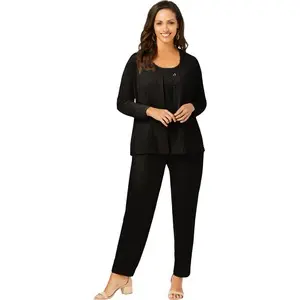 JESSICA LONDON Jessica London Stretch Knit 4-Piece Wardrobe Set Black