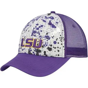COLOSSEUM Purple Lsu Tigers Love Fern Trucker Snapback Hat - Gray
