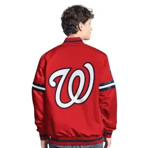 STARTER Washington Nationals Scout Full-snap Varsity Jacket