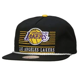 Mitchell & Ness Los Angeles Lakers Ascend Deadstock Snapback Hat - Black