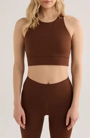 Varley Bea Freesoft Racerback Bralette Dark Walnut
