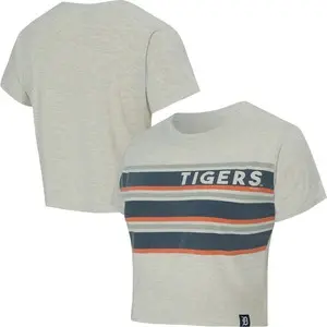 CONCEPTS SPORT Detroit Tigers Birch Cropped T-shirt - Cream