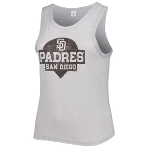 SOFT AS A GRAPE San Diego Padres High Neck Tri-blend Tank Top