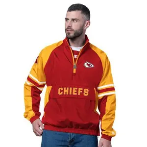 STARTER Kansas City Chiefs Prospect Half-zip Pullover - Red